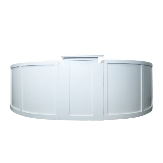 White Customizable Quarter Moon Bars | Elite/PBS Tents and Events